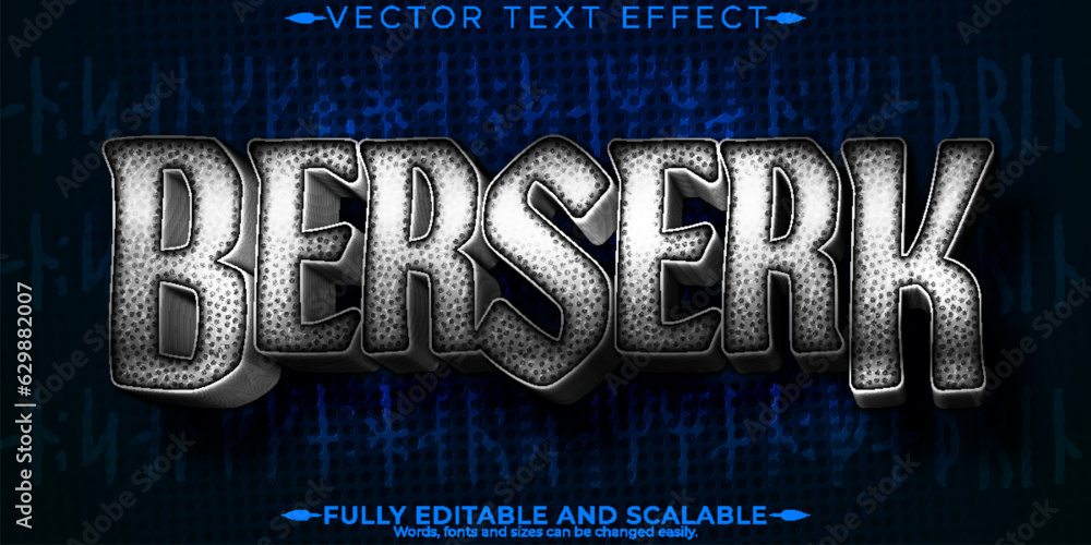 Viking text effect, editable nordic and rune text style Stock Vector ...