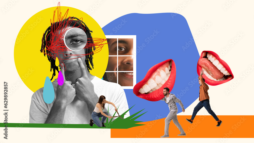 Young guy feeling sad and lonely. People maintaining mental health ...