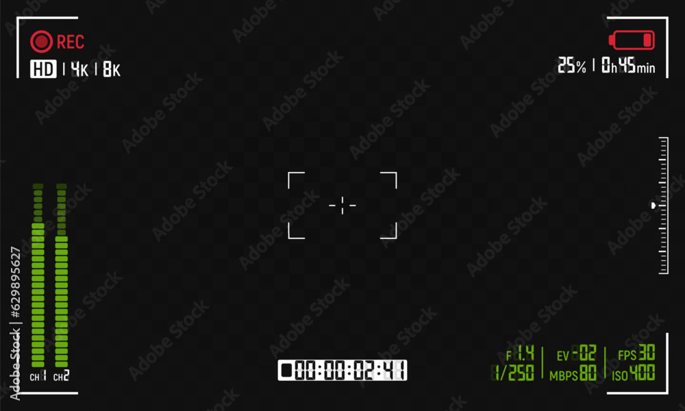 Camera viewfinder. Focusing screen of the camera. Viewfinder camera ...