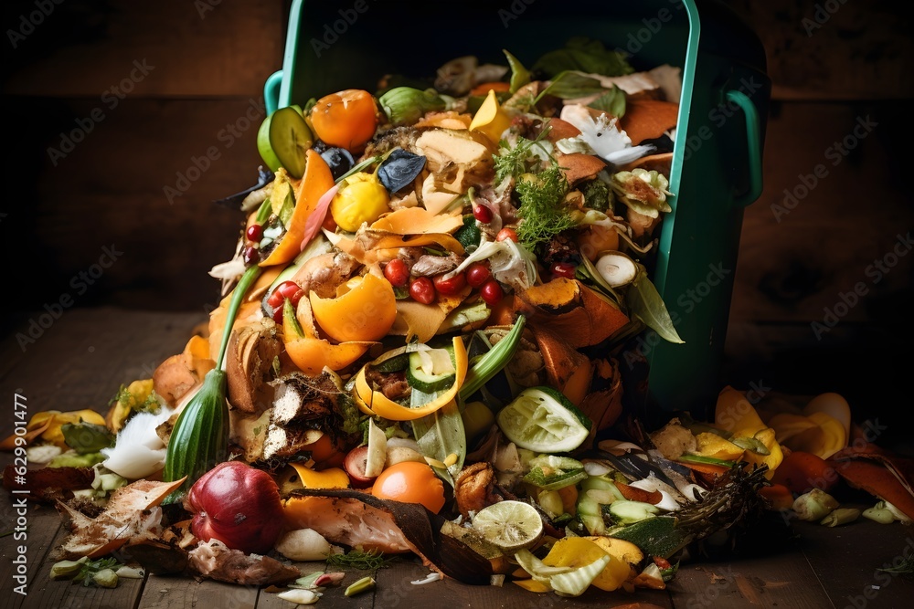 Foto de Image of food waste generated from a household, showing the ...