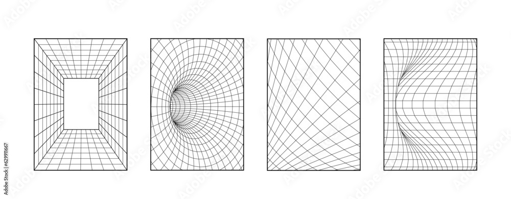 Wireframe grid Geometry backgrounds.abstract 3d cyberpunk elements ...