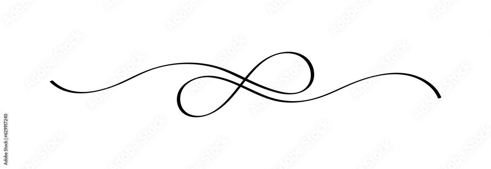 Infinity sign. Continuous line drawing with smooth lines. Design ...
