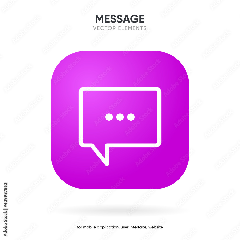 Flat vector chat message icons isolated on white background ... Flat vector chat message icons isolated on white background ...