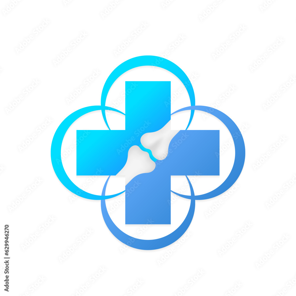 Bone Health Logo Template. Healthy bone icon. Bones strength pictogram ...