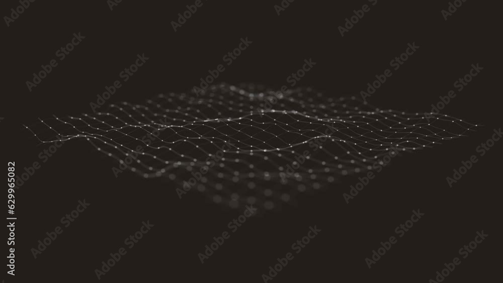 Abstract Minimal Mesh Waving Background/ 4k animation of an abstract ...