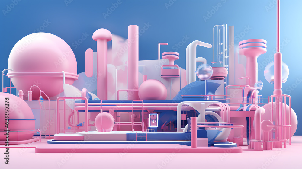 pink barbie futuristic architecture centre for science research. future ...