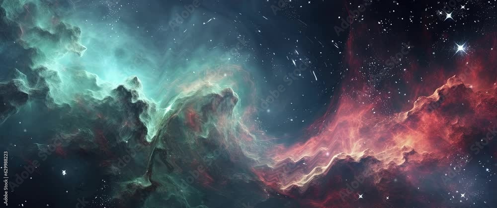 Universe Space Flight Through Stars with Galaxies and Nebulas. Seamless ...
