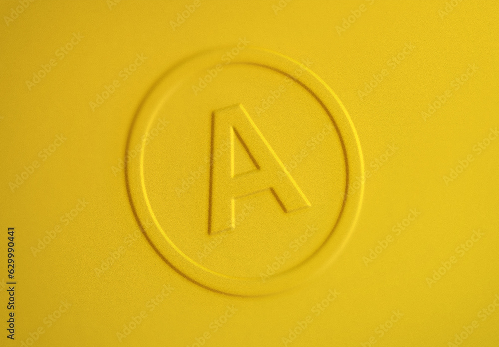 Embossed Emboss Logo Mockup Template Texture Paper Branding Brand ...