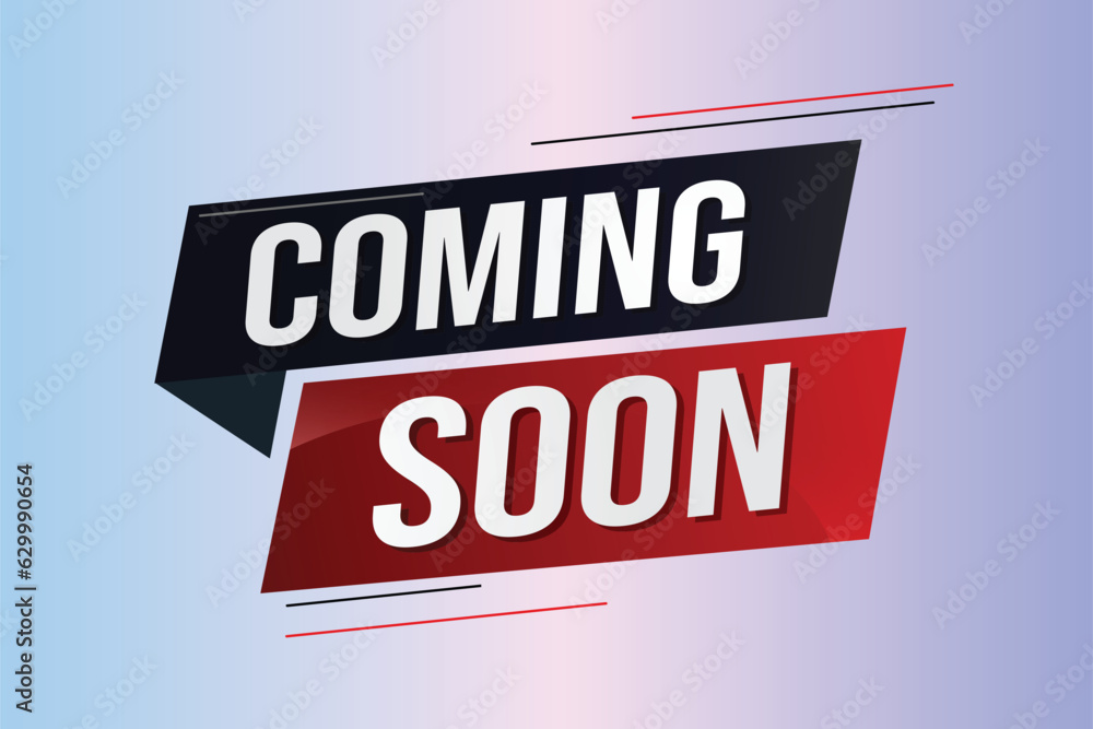 coming soon word concept vector illustration with lines 3d style for ...