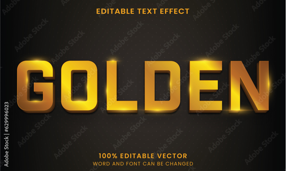3d luxury gold metallic text style effect template editable text effect ...