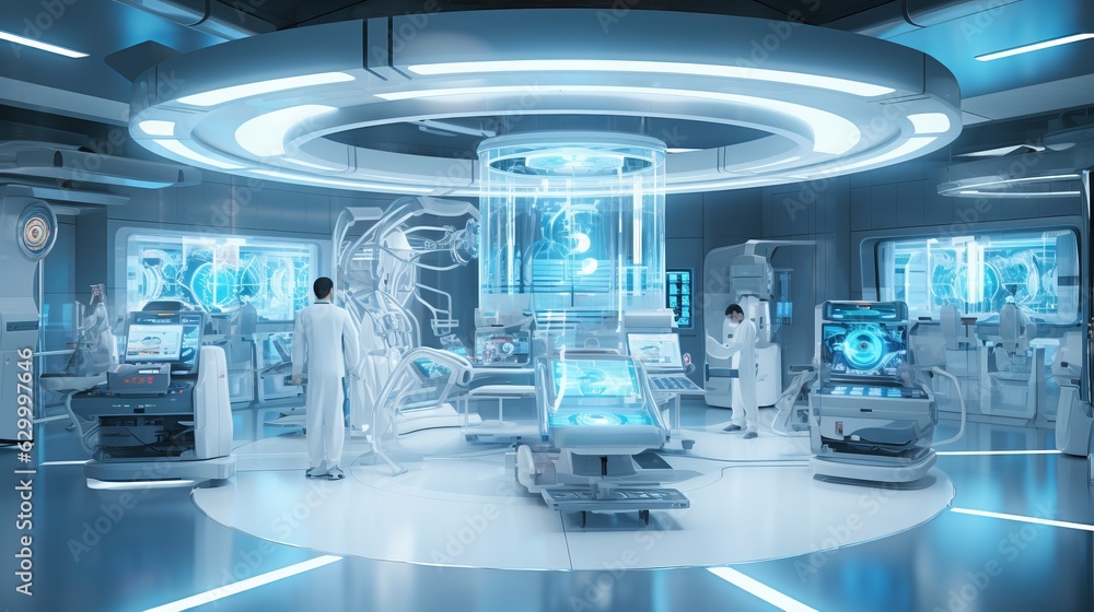 modern technology futuristic medical science labratory lab for research ...