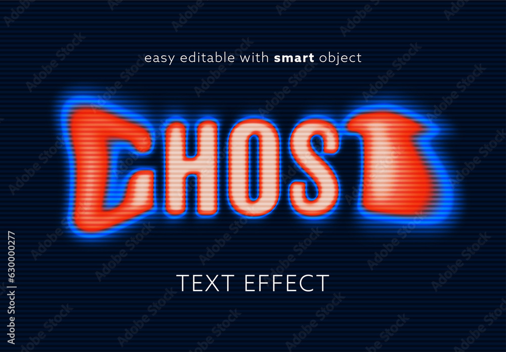 Ghost Melted Text Effect Stock Template | Adobe Stock