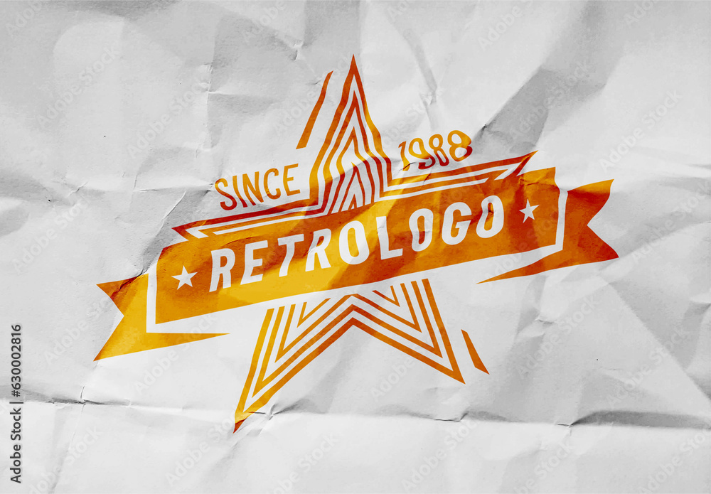 Crumpled Paper Logo Mockup Stock Template | Adobe Stock