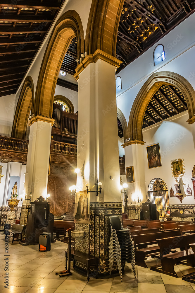 Interior of Saint Peter the Apostle church, is dedicated to main ...