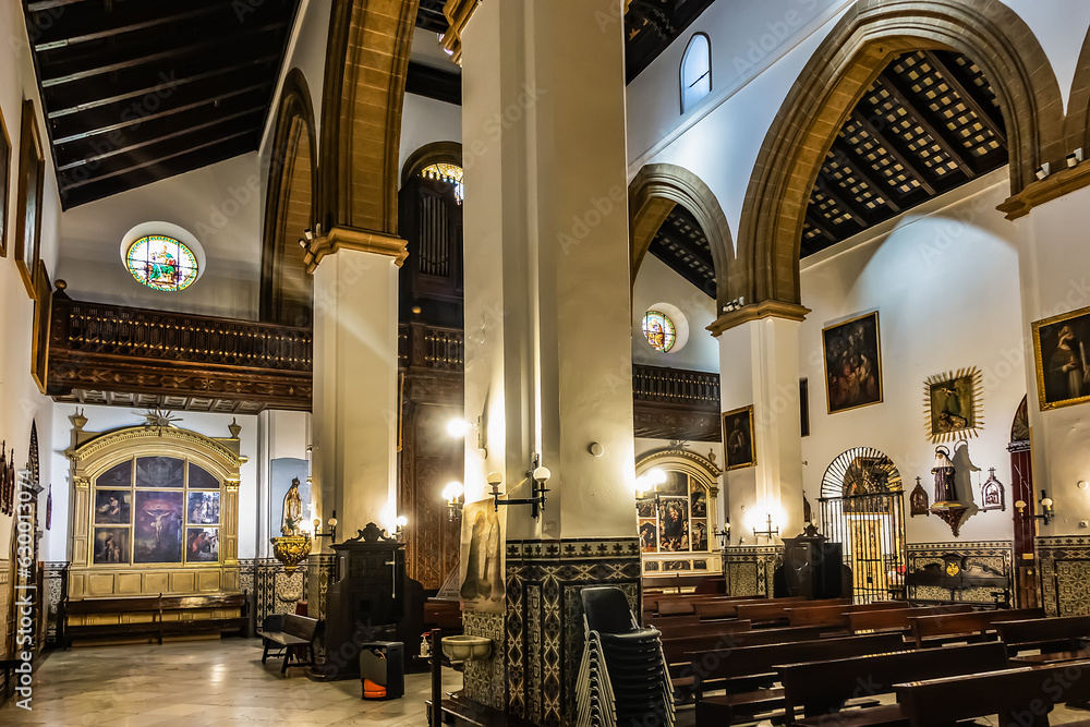 Interior of Saint Peter the Apostle church, is dedicated to main ...