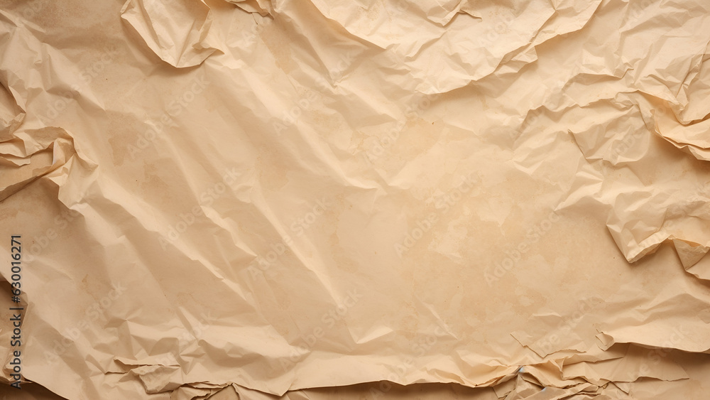 crumpled paper texture, brown parchment, and old grunge rustic blank ...