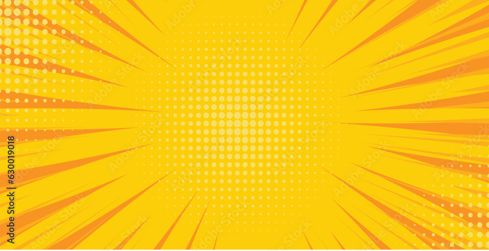 Pop art yellow comics book cartoon magazine cover. Cartoon funny retro ...