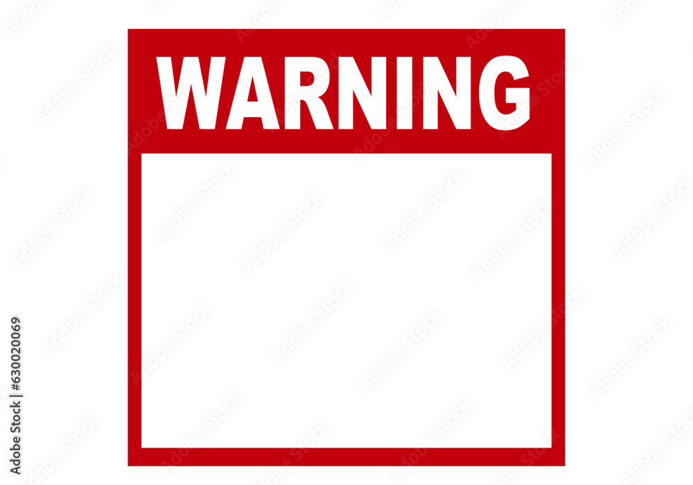 Icono de señal de aviso o advertencia o peligro con letrero en rojo y ...