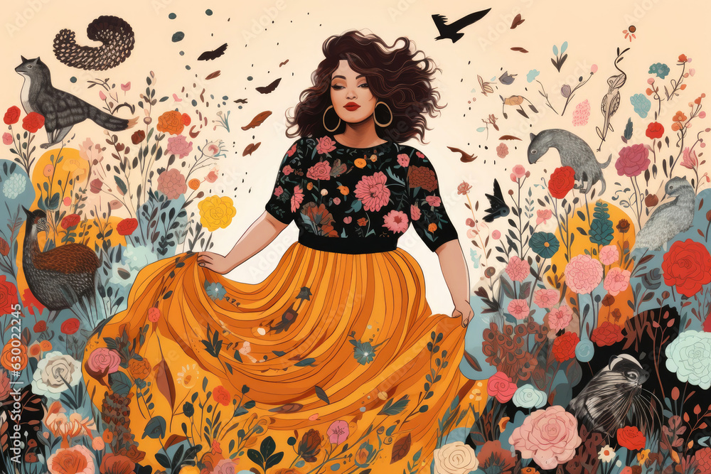 Illustration of Body positive: beyond stereotypes, women who love ...