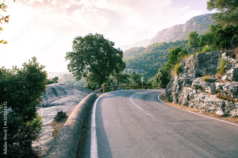 Hiking holidays Mallorca, Spain. Beautiful picture with landscape of ...