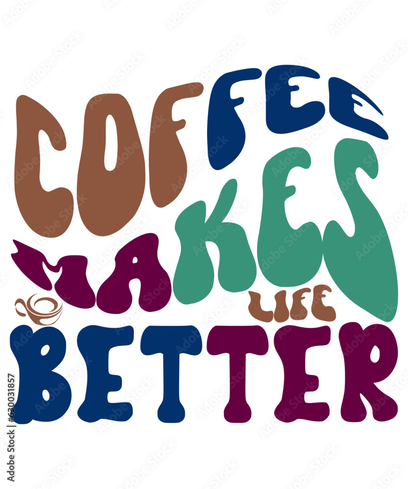 Vetor de RETRO COFFEE Svg Bundle, Groovy COFFEE Svg Bundle, Iced Coffee ...