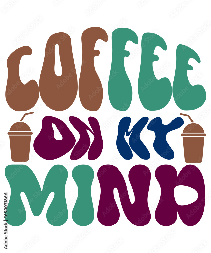 RETRO COFFEE Svg Bundle, Groovy COFFEE Svg Bundle, Iced Coffee Svg ...