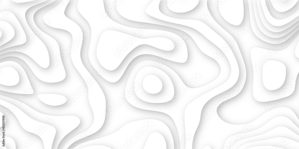 Abstract realistic papercut decoration textured with wavy layers and ...