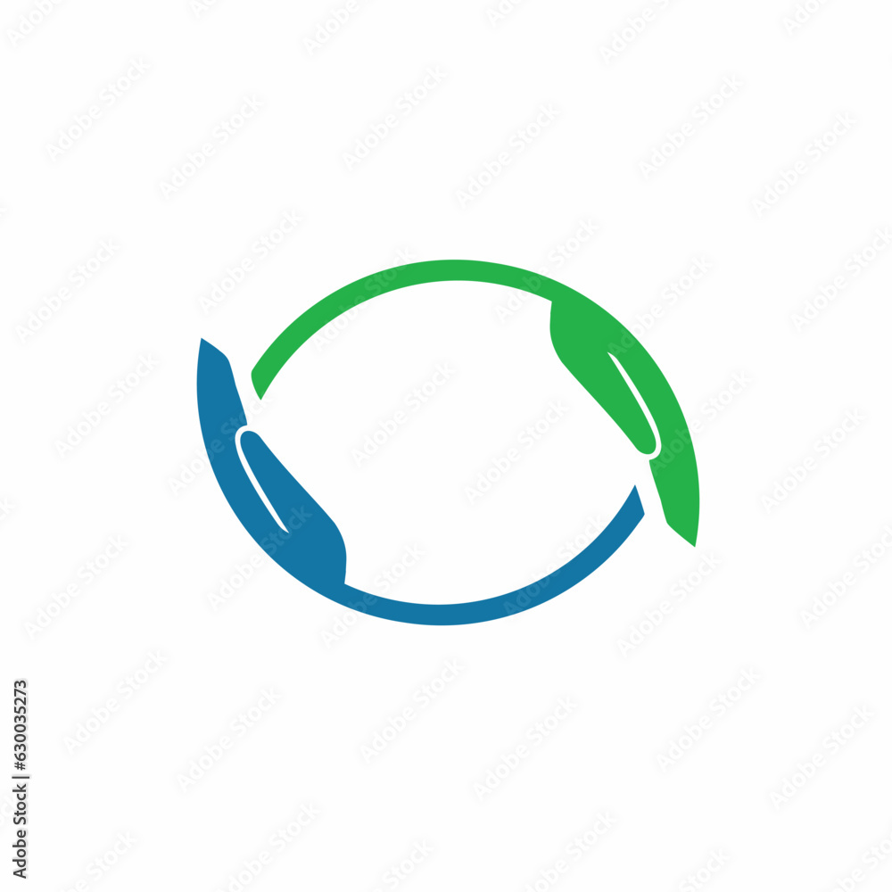 two hand logo vector. Stock Vector | Adobe Stock