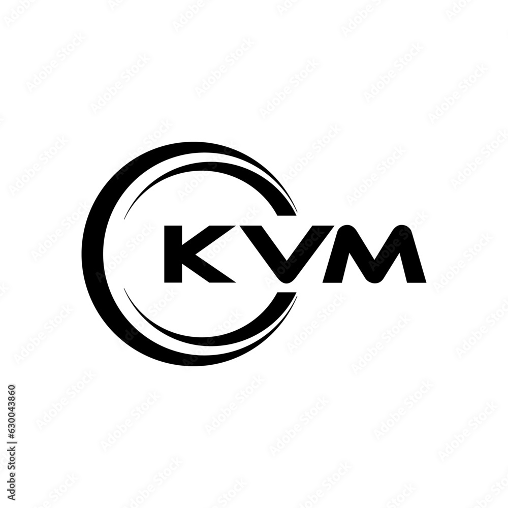 KVM letter logo design with white background in illustrator, cube logo ...