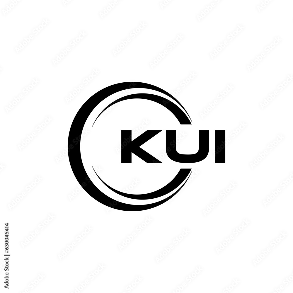 KUI letter logo design with white background in illustrator, cube logo ...