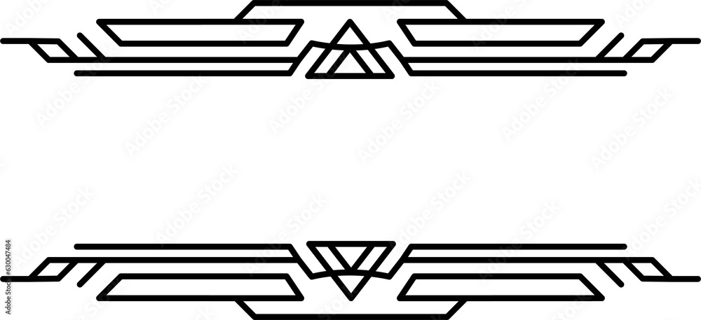 Abstract text frames with black thin line. PNG with transparent ...