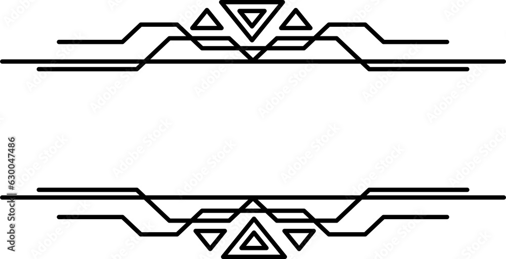 Abstract text frames with black thin line. PNG with transparent ...