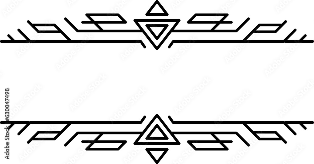 Abstract text frames with black thin line. PNG with transparent ...