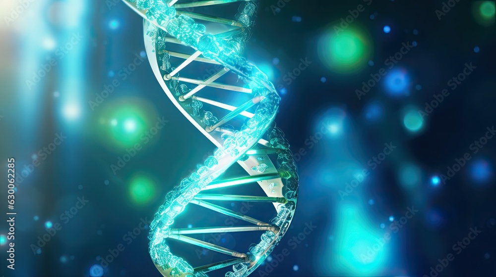 Synthetic DNA helix background or wallpaper for laptop, abstract ...