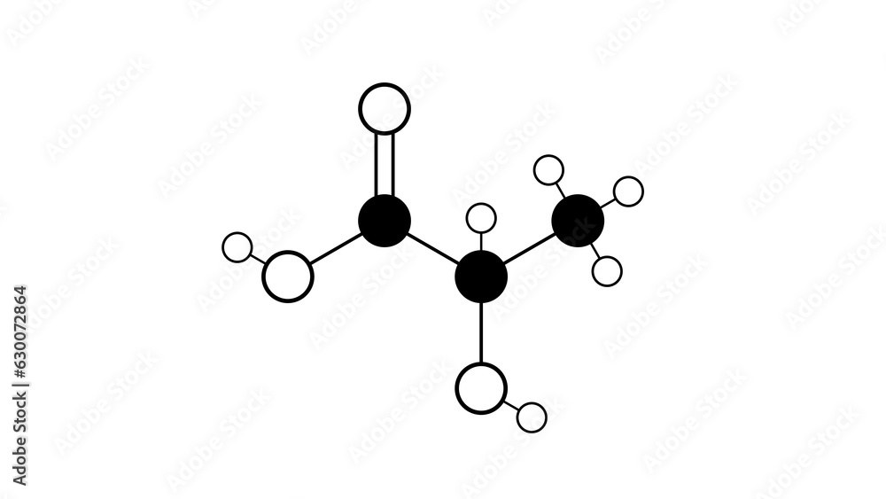 ภาพประกอบสต็อก polylactic acid molecule, structural chemical formula ...