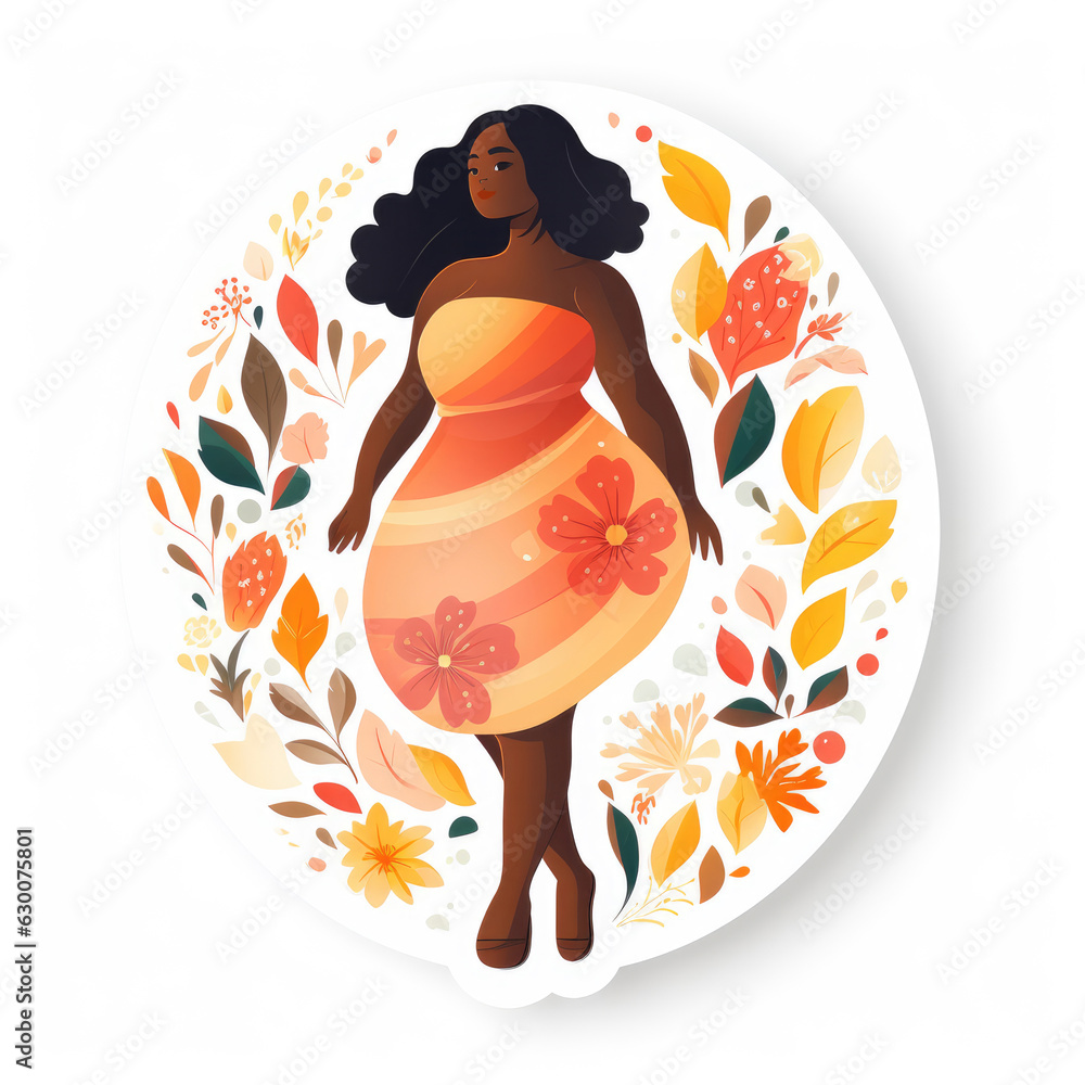 Sticker of a Body positive: beyond stereotypes, women who love ...