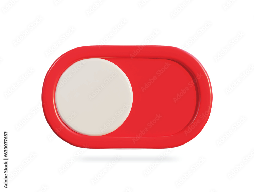 3d toggle switch buttons on and off icon vector illustration Stock ...