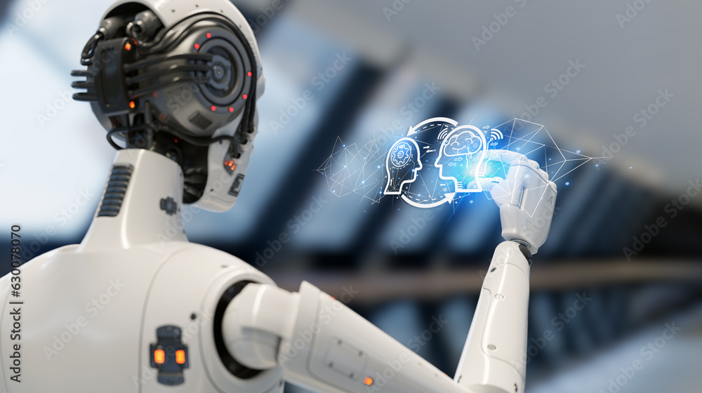 Explore the future of communication as a robot hand engages in voice ...