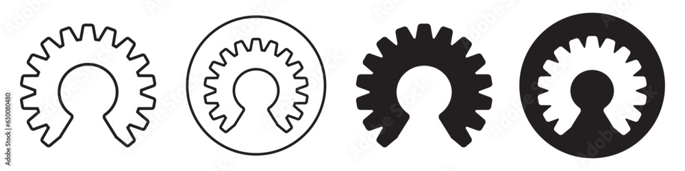 Vetor de Open Source symbol Icon set vector collection black and white ...