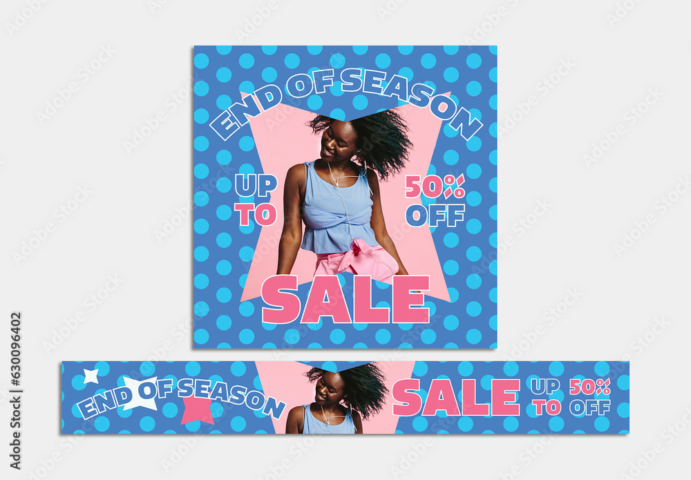 Sale Web Banner Design Layout Set Stock Template | Adobe Stock