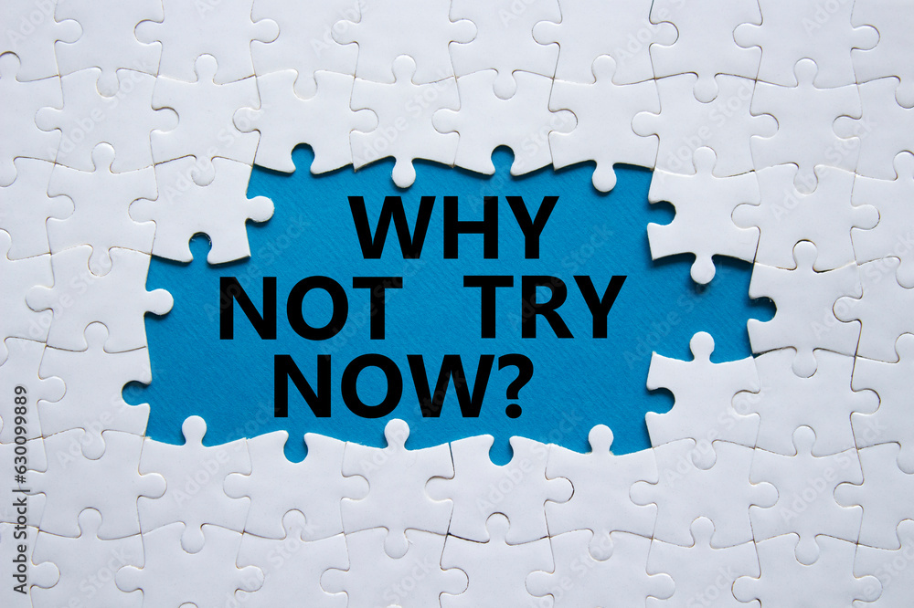 Why not try symbol. Concept words Why not try on white puzzle ...