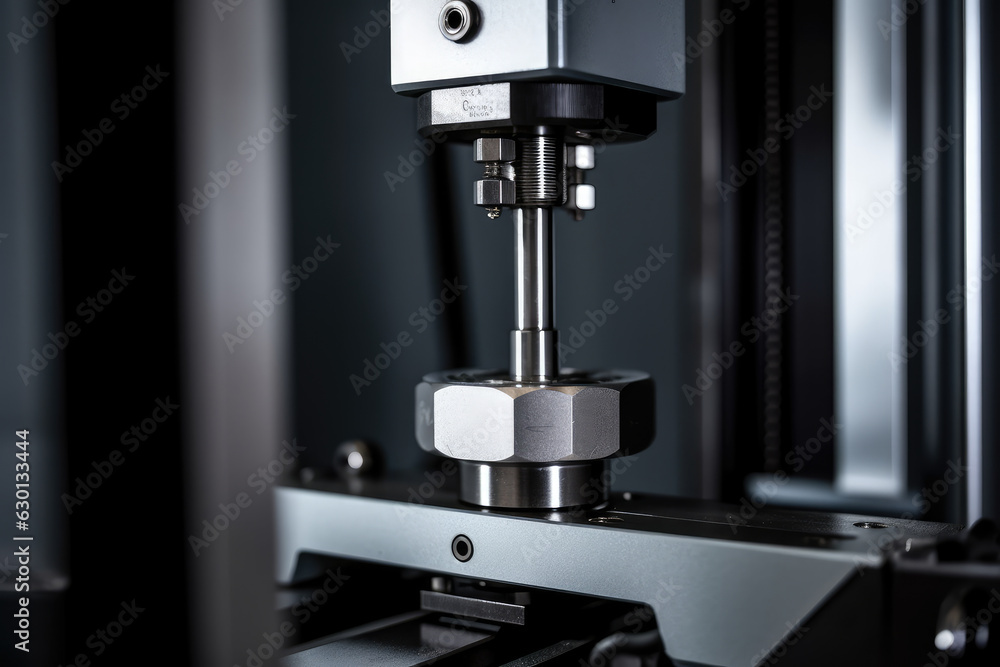 Close-up of a tensile testing machine's digital gauge displaying the ...