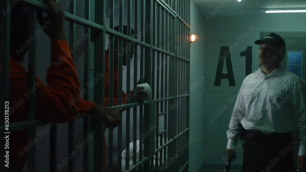 Warden with baton comes to jail cells and starts bullying prisoners ...