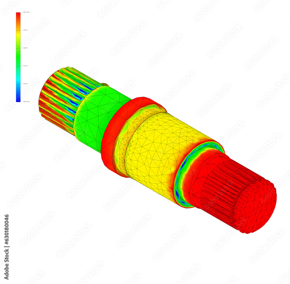Fem Analysis Finite Element Method Analysis Axle Grooved Shaft