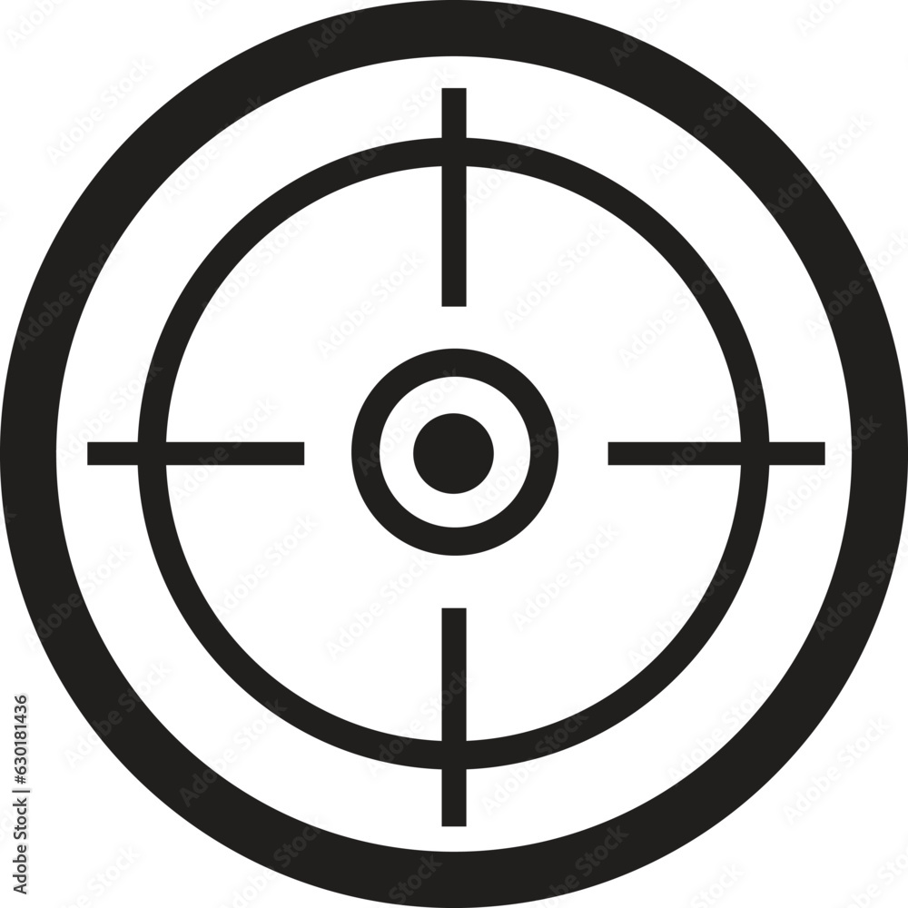 Target icons sight sniper symbol isolated on a white background ...