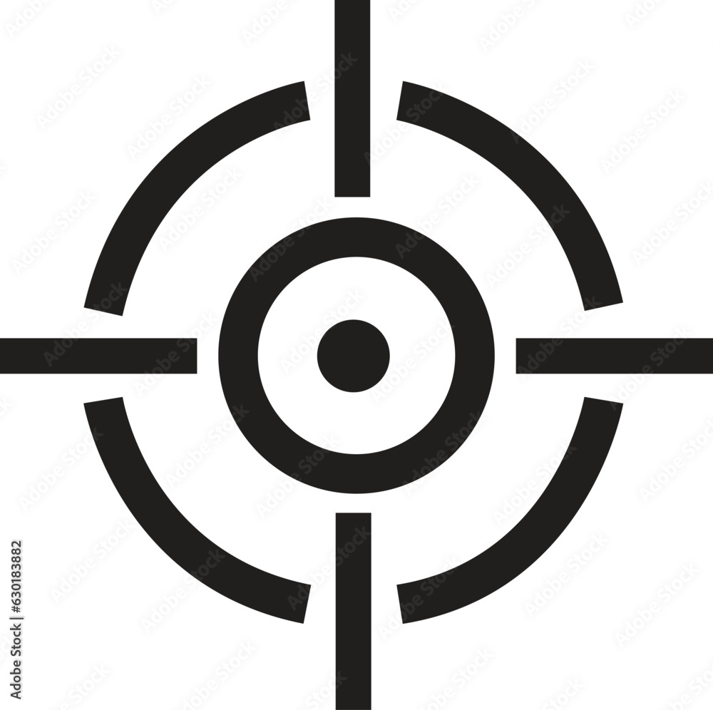 Target icons sight sniper symbol isolated on a white background ...