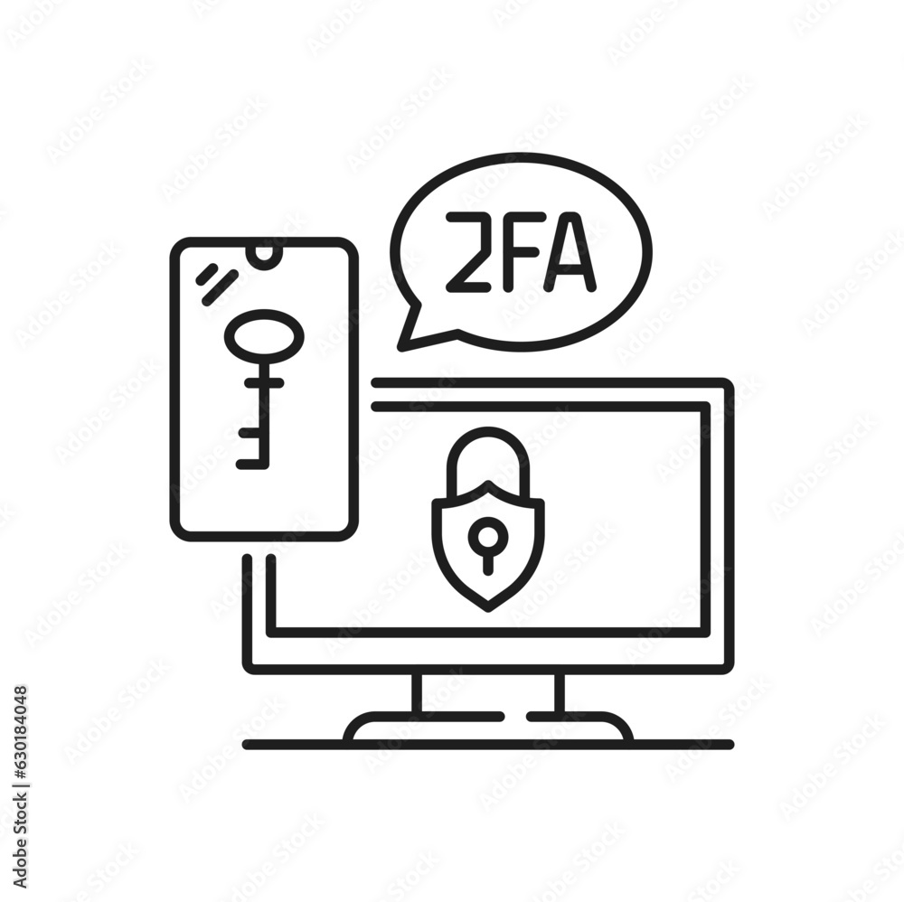 2fa Password Authentication Icon 2 Factor Verification Login Access