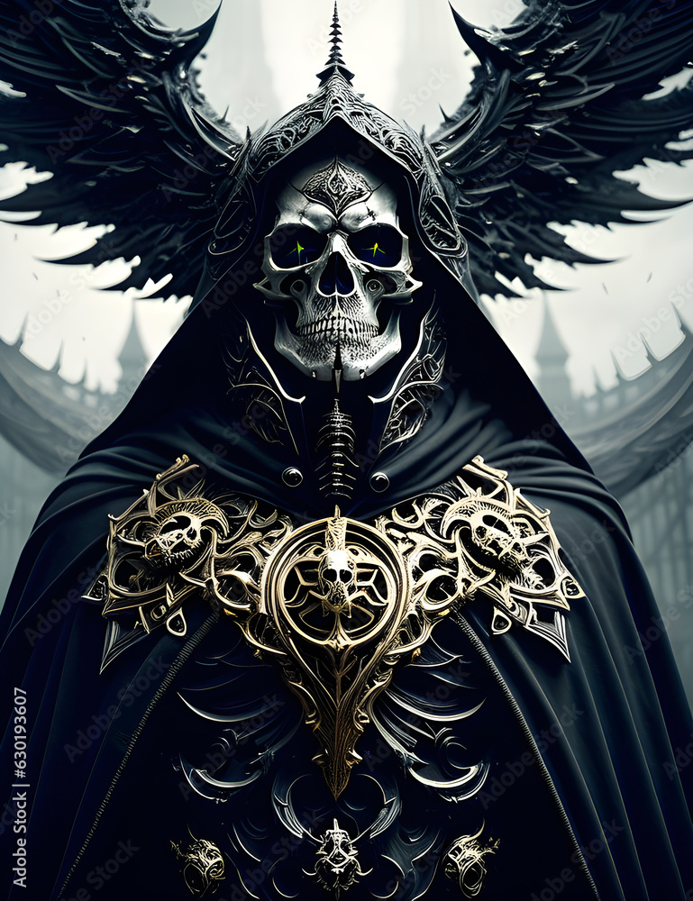 Generative AI Illustration of a Eerie Enchantment: The Horror of a Dark ...