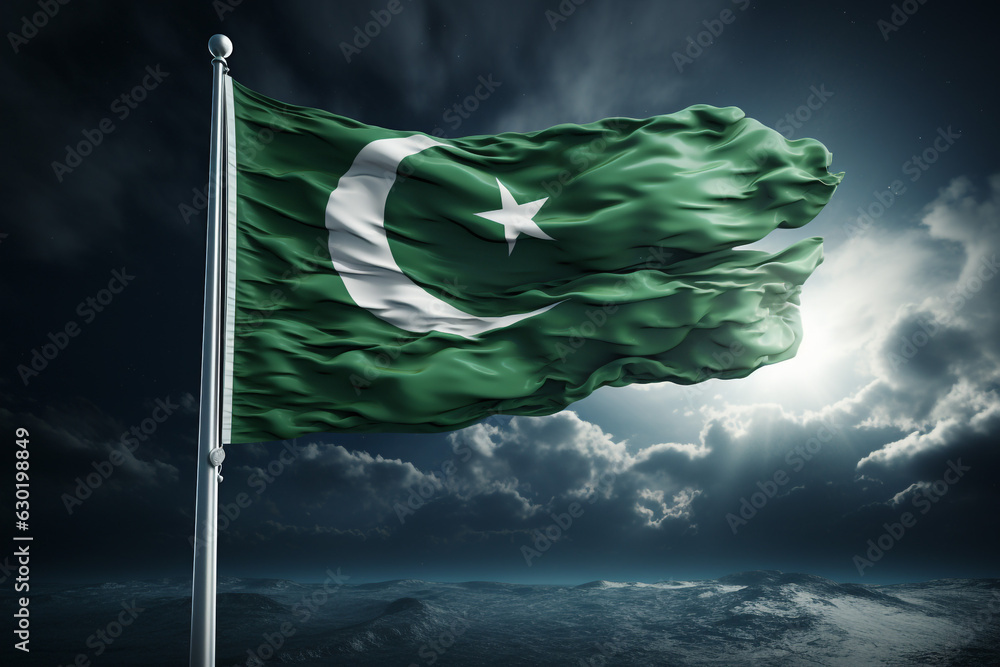 pakistan, day, flag, happy, august, 14th, country, pakistani, vector ...