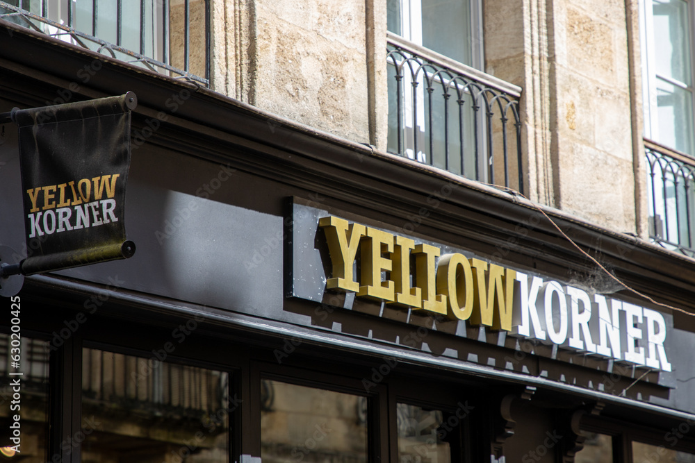 Yellow Korner logo sign and brand text facade store Yellow Korner shop ...